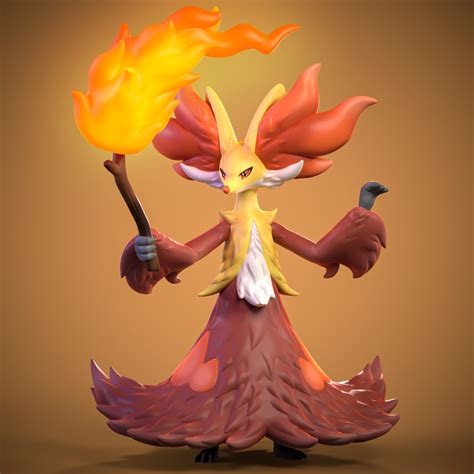 Fichier Stl Pokemon Delphox 🐉・idée Pour Impression 3d à Télécharger・cults