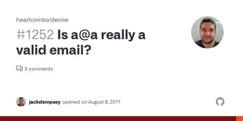 is a a really a valid email · issue 1252 · heartcombo devise · github