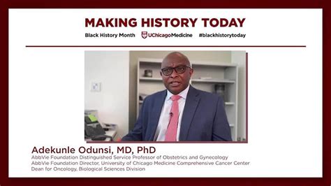 Making History Today Dr Kunle Odunsi Uchicago Medicine
