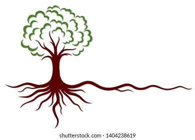 Symbol Stylized Tree Roots Stock Vector Royalty Free 1404238619 Shutterstock