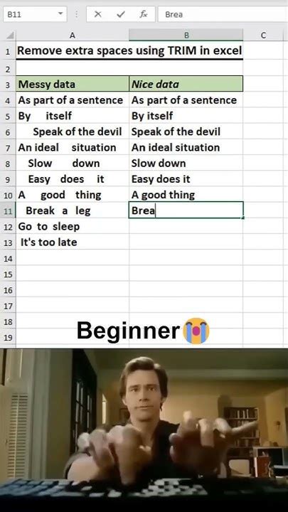 Remove Extra Space In Excel Excel Shortcuts Excel Formula Excel Shorts Exceltutorial