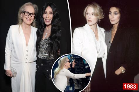 Mamma Mia Meryl Streep And Cher Turn Back Time Mirroring Outfits From