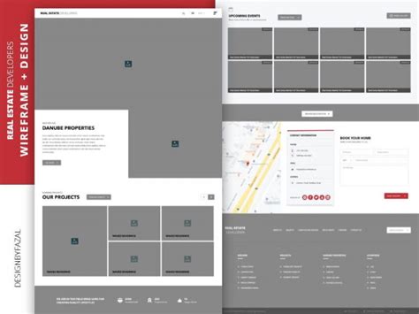 Real Estate Developers Wireframe Free Xd Resource Adobe Xd Elements