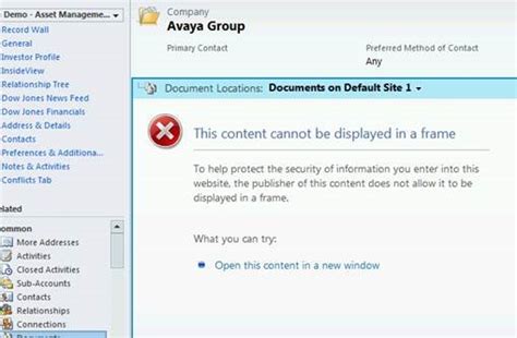 Crm 2011 And Sharepoint Iframe Error Mark Margoliss Blog