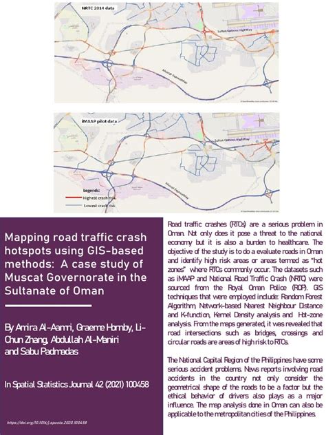 Mapping Road Traffic Crash Hotspots Using Gis Based Methods A Case