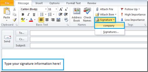How To Create And Use Signature In Outlook