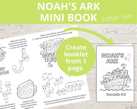 Noah S Ark Sunday School Craft Old Testament Bible Story Printable Mini