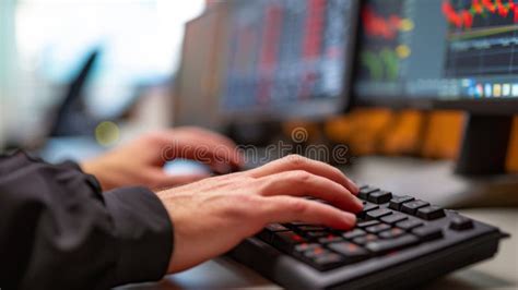 A Professional Woman Is Analyzing Data On A Computer Monitor Displaying