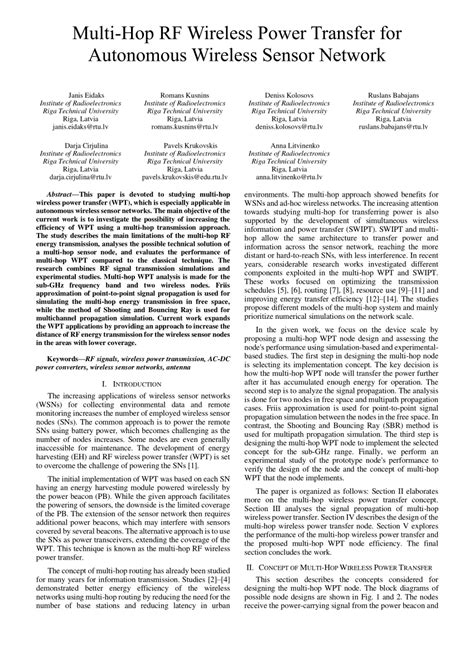 pdf multi hop rf wireless power transfer for autonomous wireless