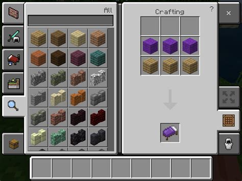 Minecraft Crafting Table Grid