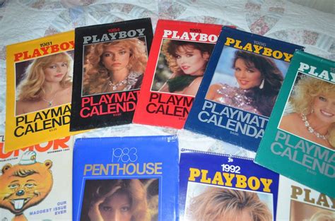 9 Playboy Playmate Calendars 1980s 2 Penthouse Calendars 1878549580