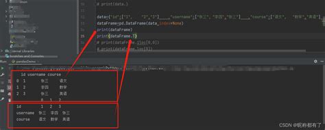 Python DataFrame 使用入门 python的dataframe 命令 CSDN博客
