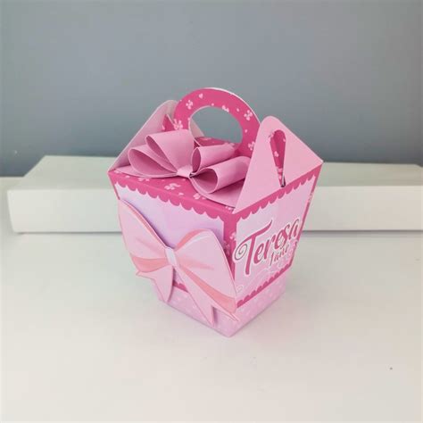 Kit De Caixinhas Personalizadas Laço Rosa 20 Itens Elo7