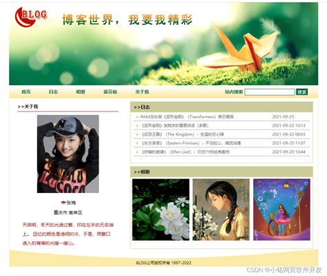 Htmlcss 静态网页成品 4个人博客2页面html静态网页成品博客 Csdn博客