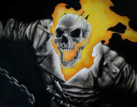How To Draw Ghost Rider Skull