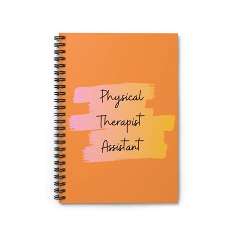 Physical Therapy Assistant Notebook Pta Spiral Notebook Etsy