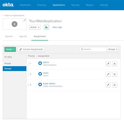 using role authentication in your okta authentication enabled web
