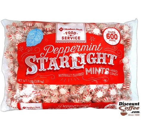 Peppermint Starlight Mints Bulk Wrapped Hard Candy Dish