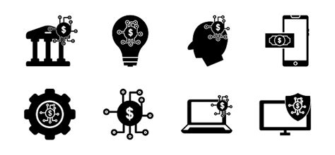 핀테크 글리프 아이콘 일러스트 레이 션 세트 간단한 디자인 편집 가능 디자인 벡터 0명에 대한 스톡 벡터 아트 및 기타 이미지 0명 개념 개념과 주제 Istock