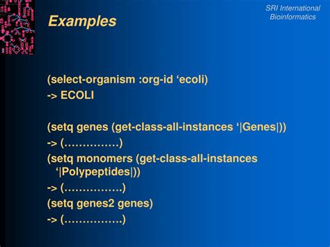 Ppt Introduction To Lisp Programming Of Pathway Tools Queries And