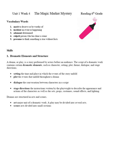 The Magic Marker Mystery Overview Pdf General Fiction Language