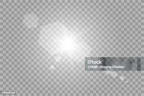 벡터 투명 한 햇빛 특수 렌즈 플레어 빛 효과입니다 태양 광선으로 플래시 스포트 라이트 개성 개념에 대한 스톡 벡터 아트 및 기타 이미지 개성 개념 광선 광학 작용