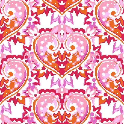 Premium Vector Blooming Pixelated Flowers And Leaves Pattern