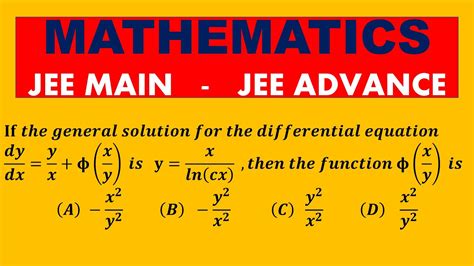 Differential Equation JEE Main YouTube