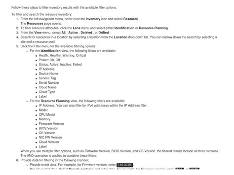Filter And Search Resource Inventory Dell Telecom Infrastructure