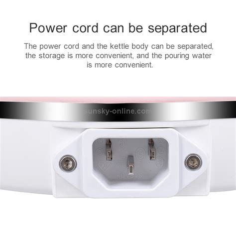 휴대용 접이식 실리콘 지능형 지속적인 온도 여행 캠핑 전기 주전자 전원 코드 사양 영국 플러그 흰색