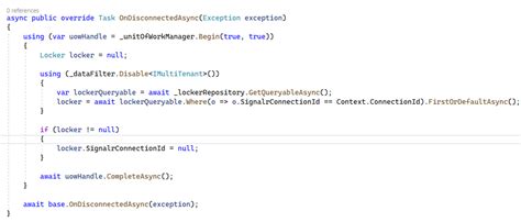 Operationcanceledexception When Accessing Repository In Signalr Hub