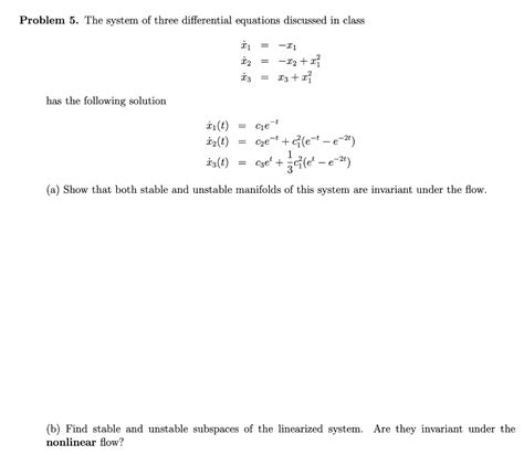 Solved Problem 5 The System Of Three Differential Equations