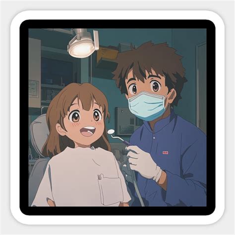 Dentist Anime Style Dentist Sticker Teepublic