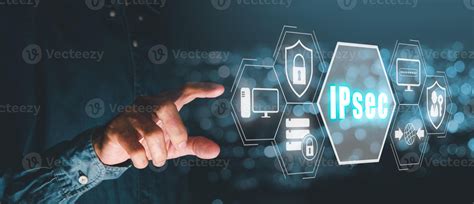 Ipsec Internet And Protection Network Vector Concept Person Hand