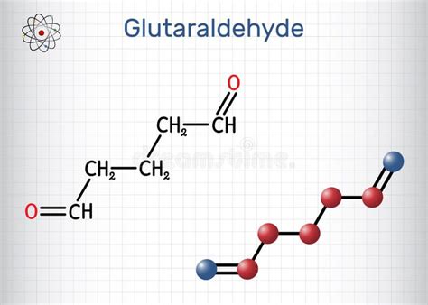 Glutaraldehyde Glutaral Molecule Structural Chemical Formula