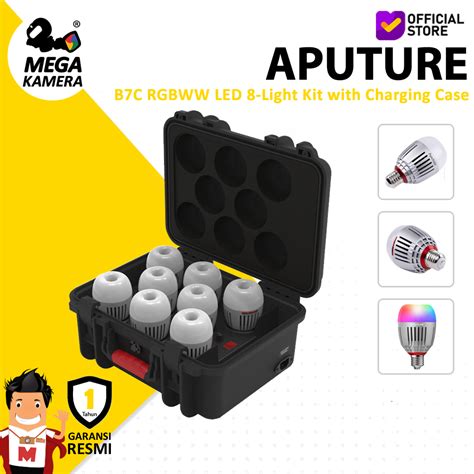 Aputure Amaran Accent B7c Rgbww Led 8 Light Kit With Charging Case
