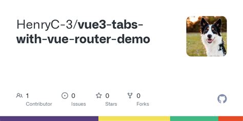 Github Henryc 3vue3 Tabs With Vue Router Demo