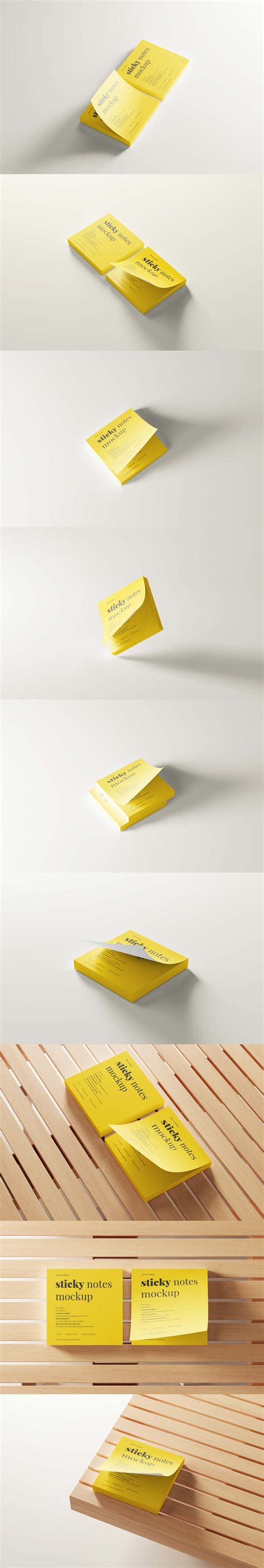free sticker note mockup mockuptree