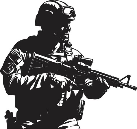 Combat Precision Vector Armed Forces Logo Defender S Resolve Armed Man
