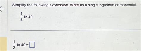 solved simplify the following expression write as a single