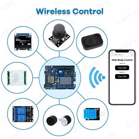 lafvin arduino uno r4 basic starter kit with breadboard dht11 wifi iot