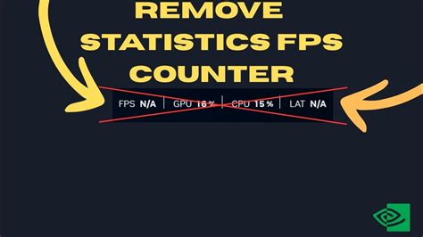 How To Disable Statistics Fps Counter For Nvidia Overlay Youtube