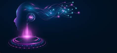 빛나는 Hud 라운드가 있는 미래형 홀로그램 사이보그 인공 지능은 신경망으로 데이터 정보를 분석합니다 사이버네틱 공상과학 개념 벡터 그림 개념에 대한 스톡 벡터 아트 및