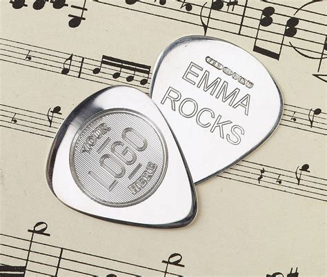 Silver Plectrum With Free Engraving