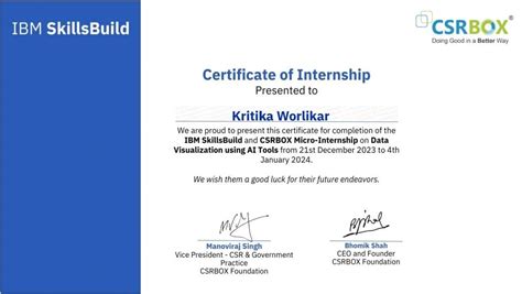 kritika worlikar on linkedin ibm skillsbuild csrbox