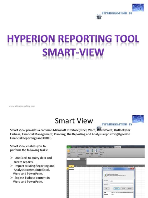Hyperion Smartview Microsoft Excel Data Management