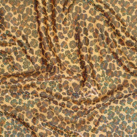 Leopard Hologram Fabric Stretch Polyester Spandex Spandex Palace