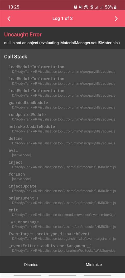 Typeerror Null Is Not An Object Evaluating Materialmanager