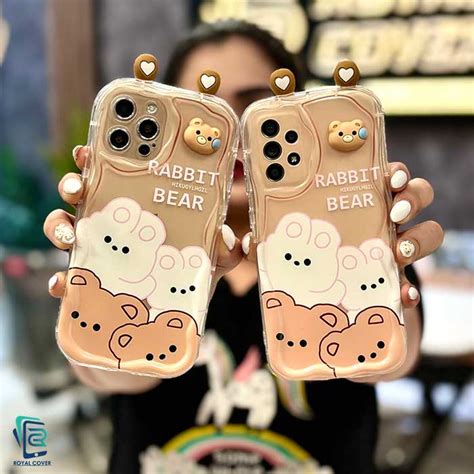 قاب عروسکی خرس قهوه ای عرضه انواع قاب موبایل جدید رویال کاور