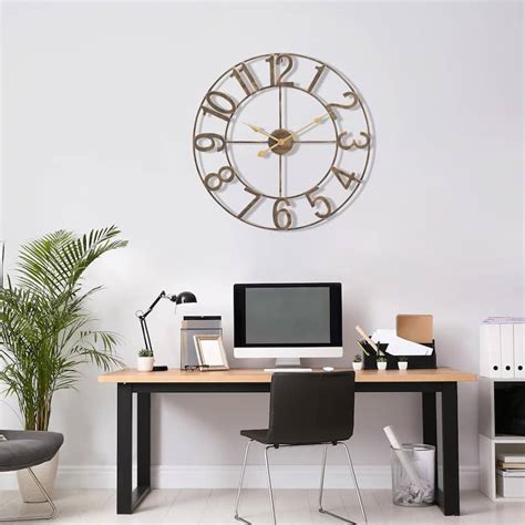 Sorbus Large 24 Inch Decorative Round Analog Wall Clock Battery